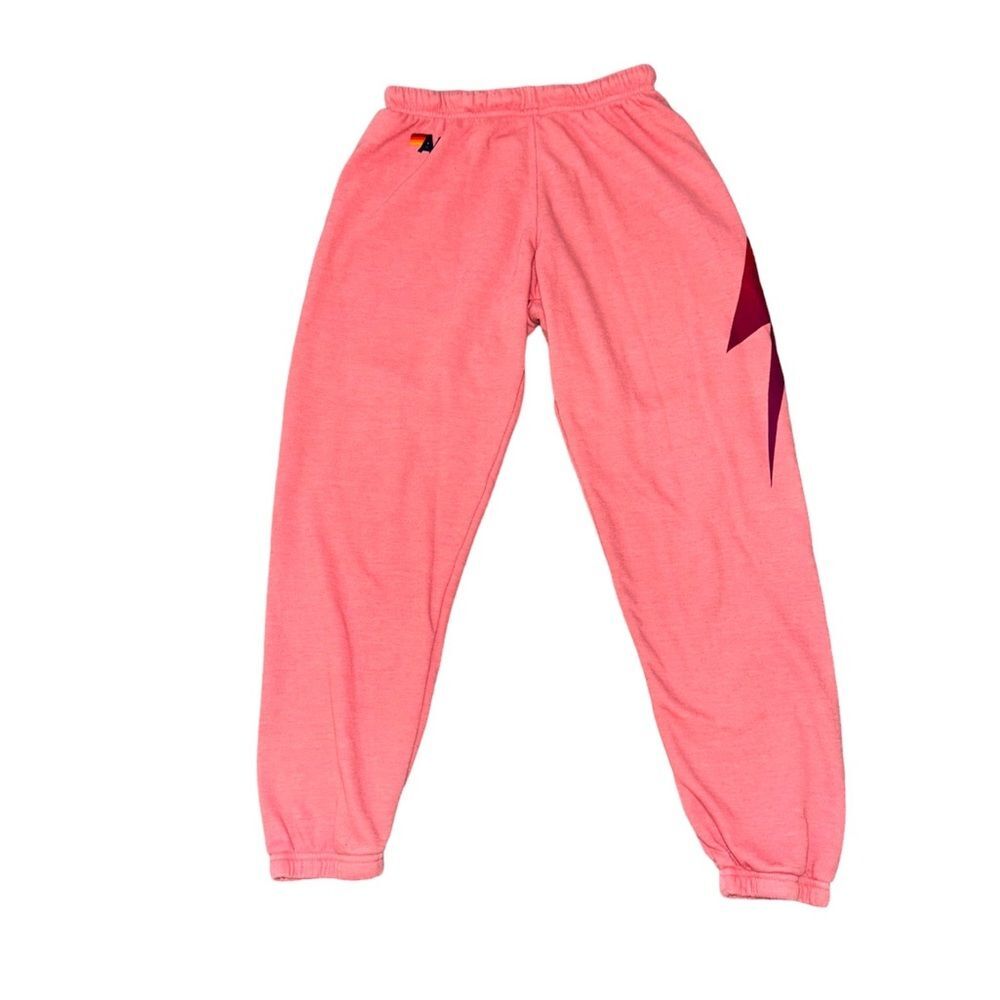 Preppy Aviator Nation Pink Heather Sweatpants With Pu… - Gem